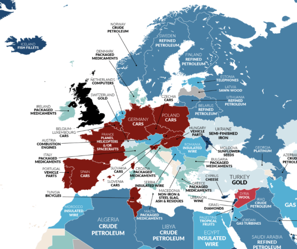 UK Import Map: The Top Import Item From Every Country In The World ...